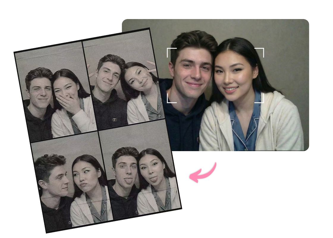 Vintage Photo Booth Online | Black and White Photo Booth